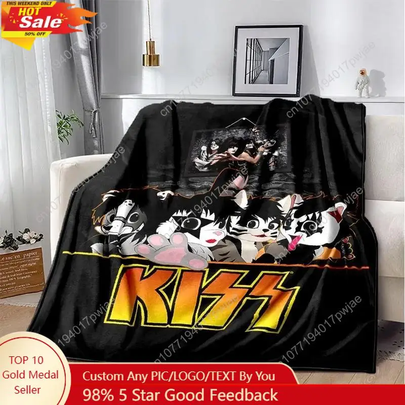 KISS Band Rock Band 3d Printed Blanket Flannel Blanket Super Soft ...