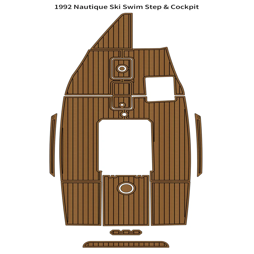 1992-Nautique-Ski-Swim-Platform-Cockpit-Pad-Boat-EVA-Foam-Teak-Deck ...