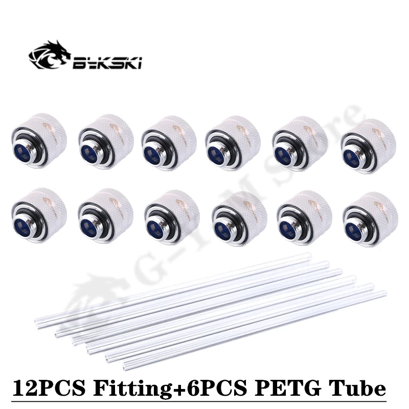 Bykski PETG Hard Tube Fittings Combo OD14 MM Hard Pipe For PC Water Cooling System PETG/Acrylic ...