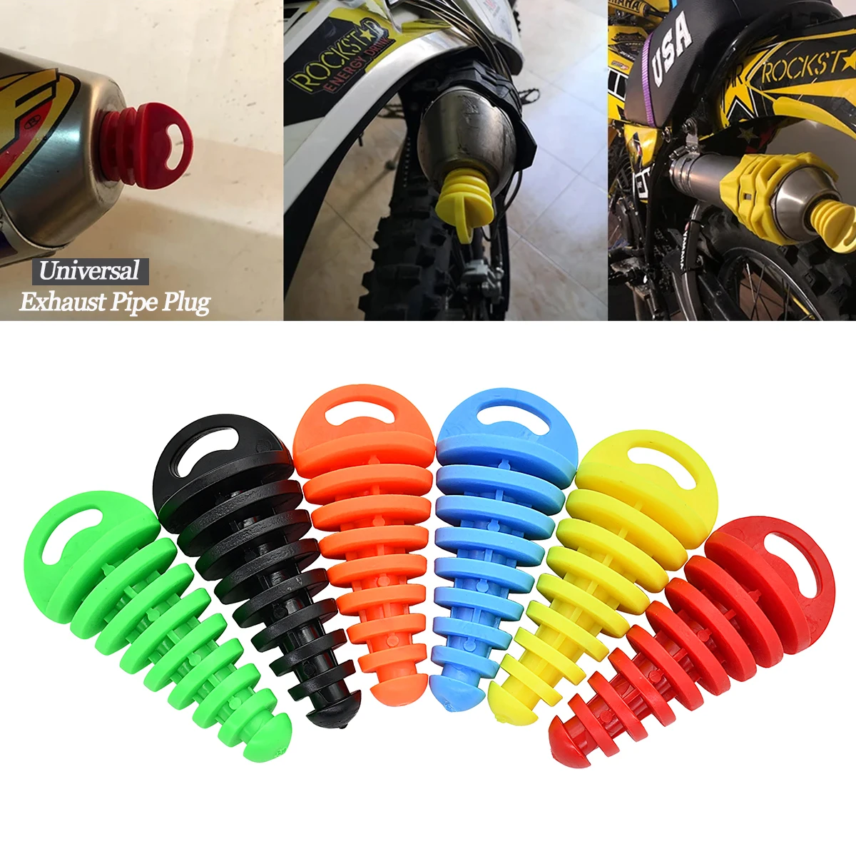 Exhaust Pipe Plug Motorcycle Motocross Tailpipe PVC Air Bleeder Plug ...