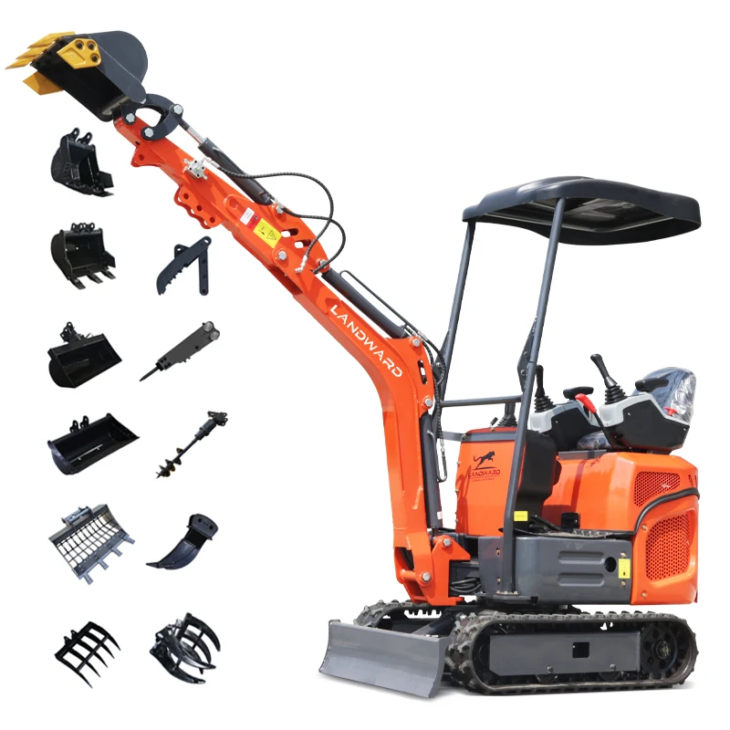 Pequena-Multifuncional-Engenharia-Orchard-Excavator-Mini-Escavadeira-M ...