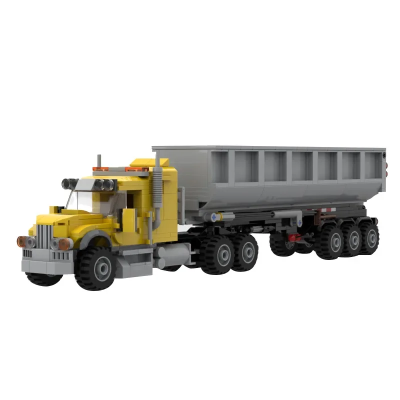 Moc-Building-Blocks-Toy-Compatible-Lego-Self-removable-Truck-Trailer ...