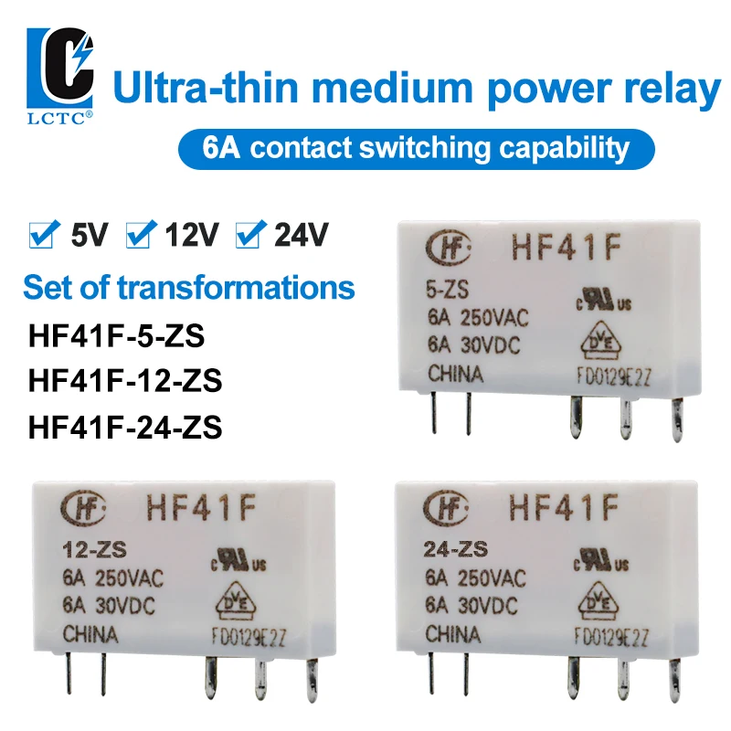초박형 파워 릴레이, 고주파 릴레이, 41F 5 ZS, 41F 12 ZS, 41F 24 ZS, 5V, 12V, 24V, ZS ...