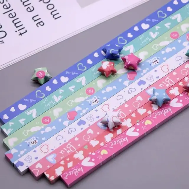 Fold Star Paper 2160 Origami Star Strips - 4 Cute Designs For DIY ...