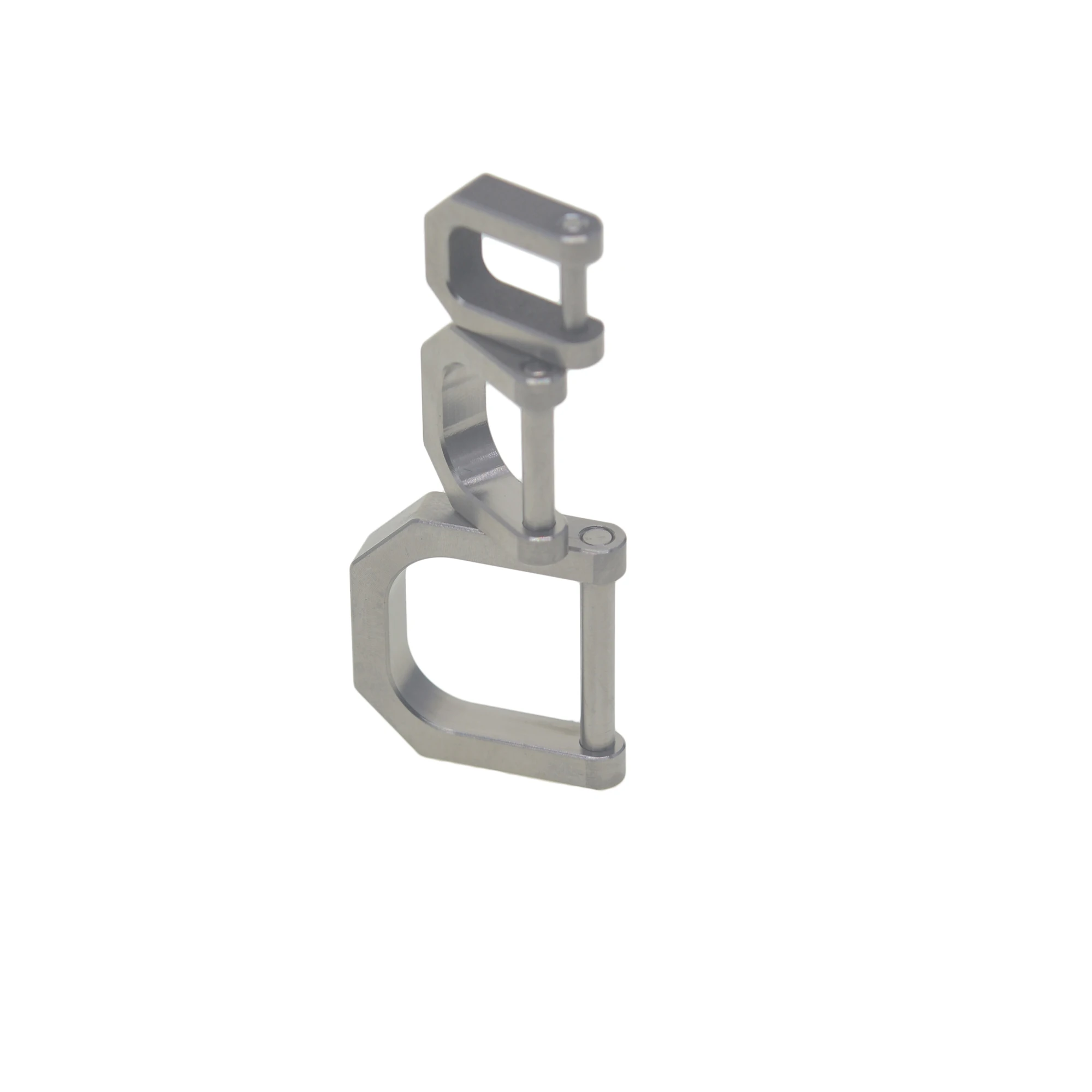3 sizes CNC Super fine Silver TC4 Ti Solid titanium Shackle joint link ...