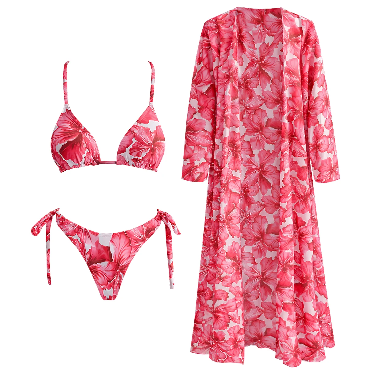 SEAURAL 2026 New 3pack Sexy Retro Print Bikini Swimwear Women Lace-up ...