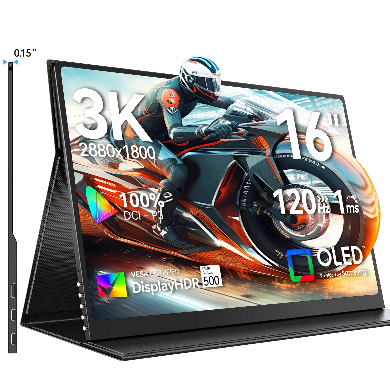 16inch-OLED-Portable-Monitor-2880-1800-120Hz-Gaming-Display-500Nits-100 ...
