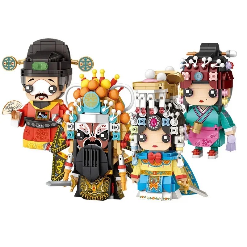 4-Sets-Chinese-Opera-Puzzle-Building-Set-Mini-Blocks-Kids-Educational ...