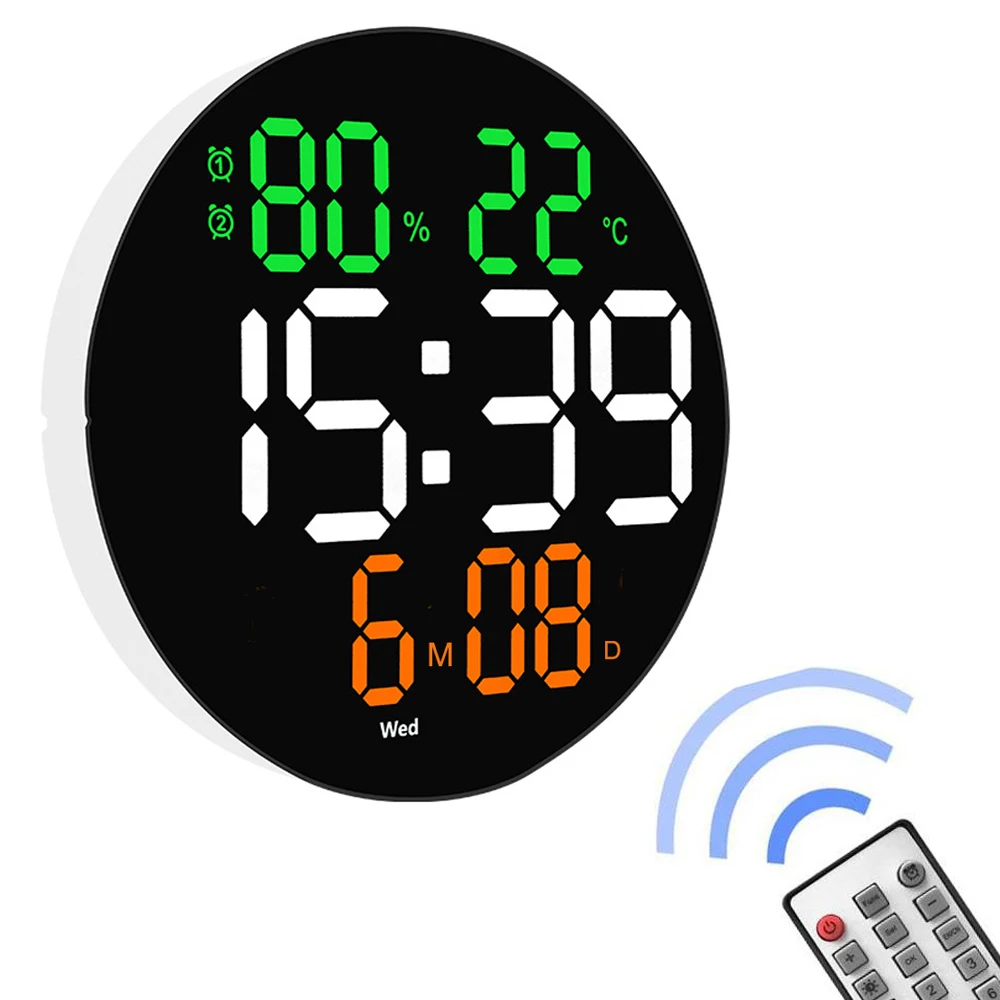 10 inch Digital Led Wall Clock Calendar with Alarms,Temperature ...