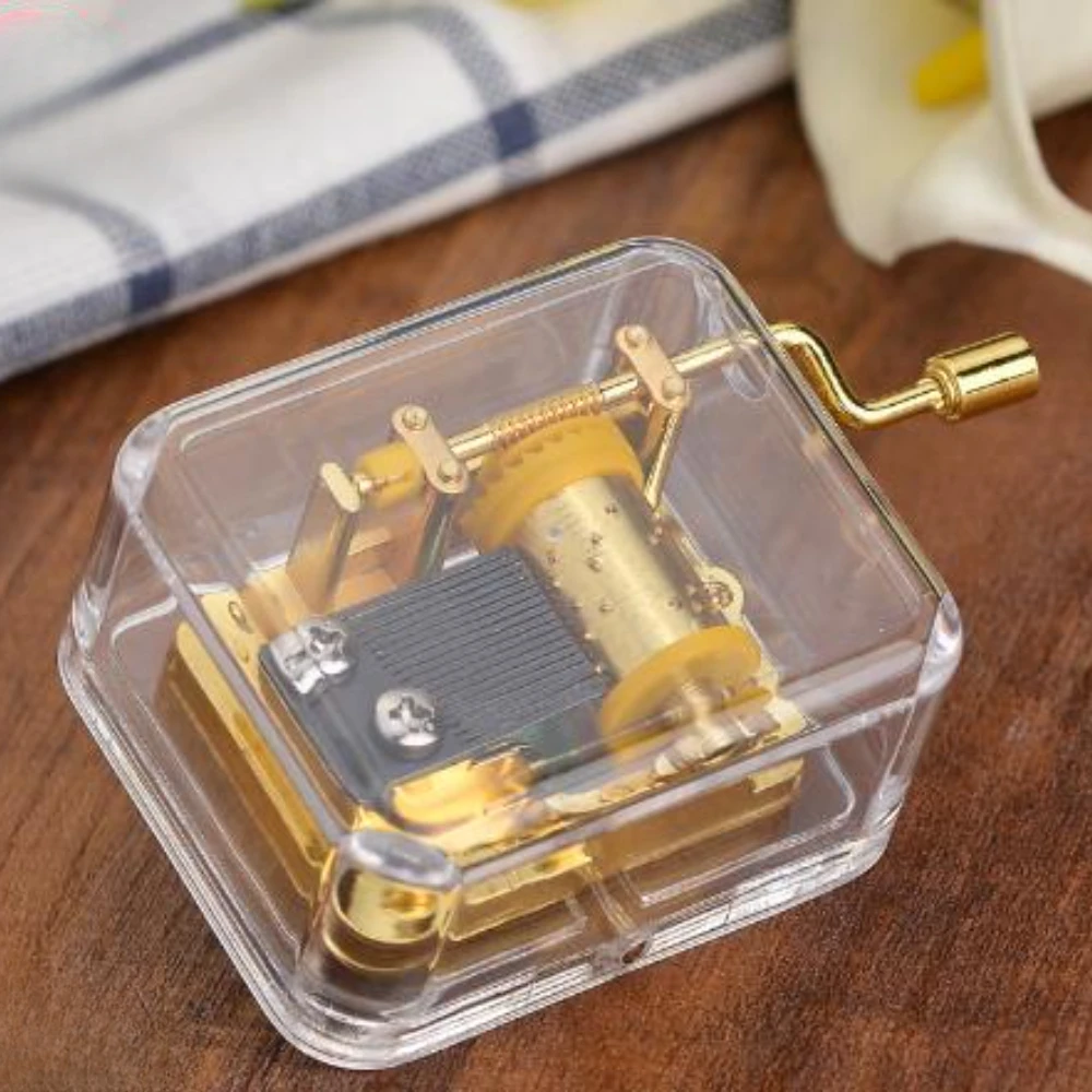 1pcs-Creative-Hand-Operated-Music-Box-Acrylic-Crafts-Ornaments-Hand ...