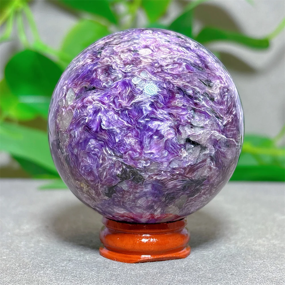 Charoite Sphere Crystal Natural Stone Quartz Stone Minerals Home ...