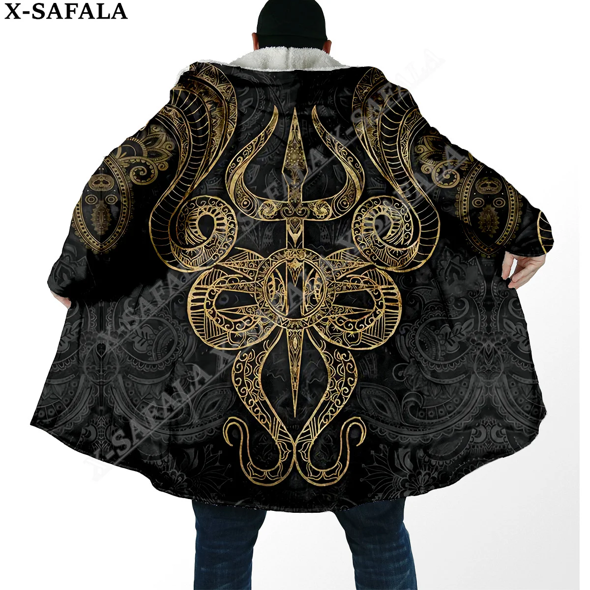 Thick-Warm-Hooded-Cloak-for-Men-Tattoo-Symbol-Viking-Armor-Overcoat ...