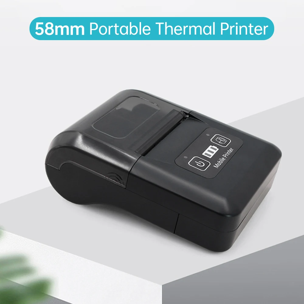 H20 Portable Mini 58mm Thermal Printer 2 inch Wireless Bluetooth+USB ...