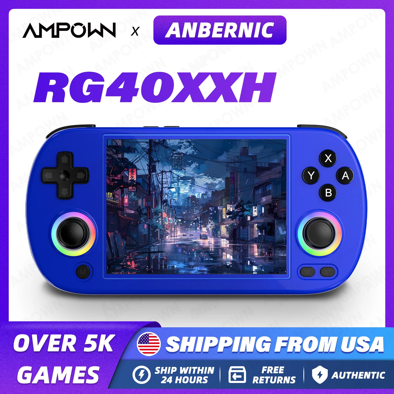 ANBERNIC RG40XX H Handheld Game Console 4'' Screen Linux System ...