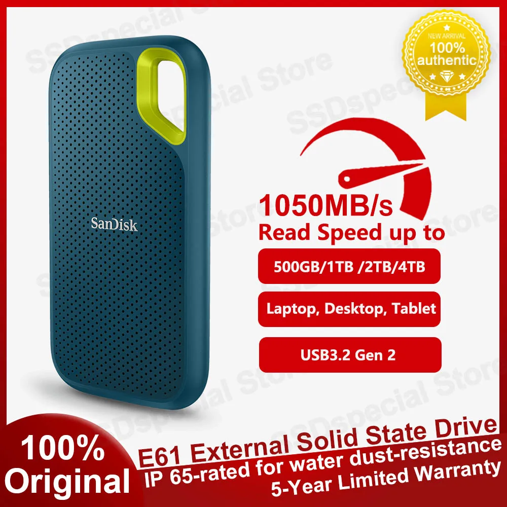 SanDisk-E61-PSSD-Extreme-Portable-SSD-1TB-2TB-4TB-Up-to-1050MB-s-USB-3 ...