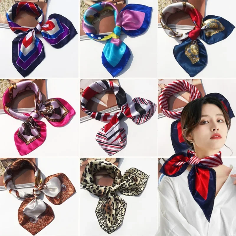 Women Fashionable Silk Scarf Square Lady's Neck Hair Scarves Design ...