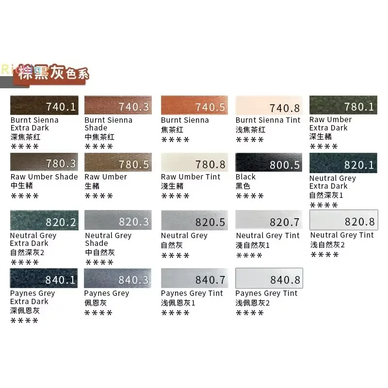 Pan Pastels 9ml Pans Blacks Greys Browns Sold Individually, Super ...
