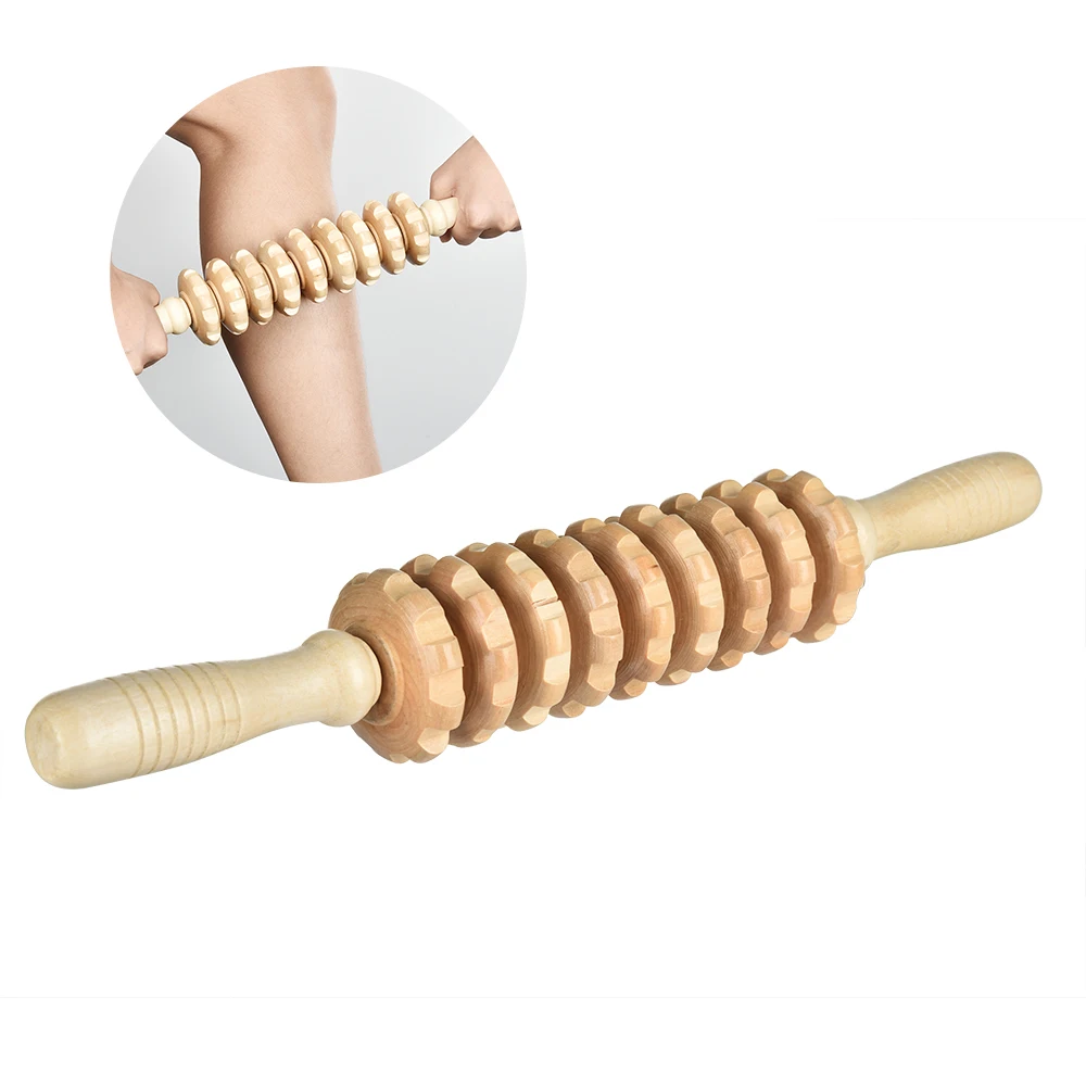 Wood Gua Sha Therapy Massage Wooden Roller Massager Tool For Anti