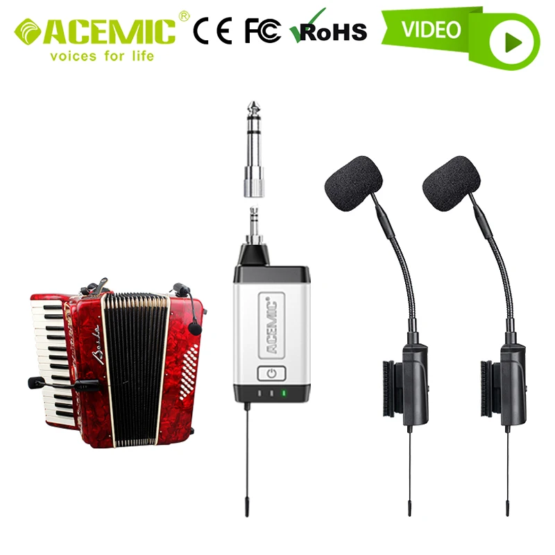 Micr-fono-de-acorde-n-con-sistema-de-Radio-inal-mbrico-Kit-de-captaci-n ...