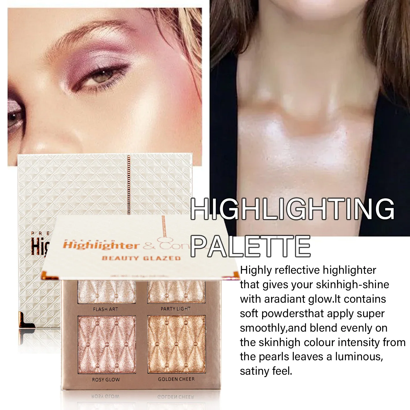 BEAUTY-make-up-Highlighter-Powder-Glitter-Palette-Makeup-Glow-Face ...