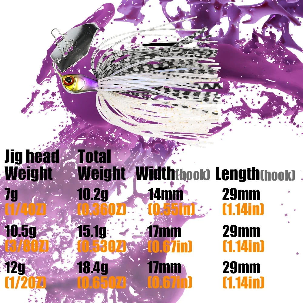 B&U Fishing Lure Chatter Bait Spinner Bait Blade Jig Dancer Buzzbait ...