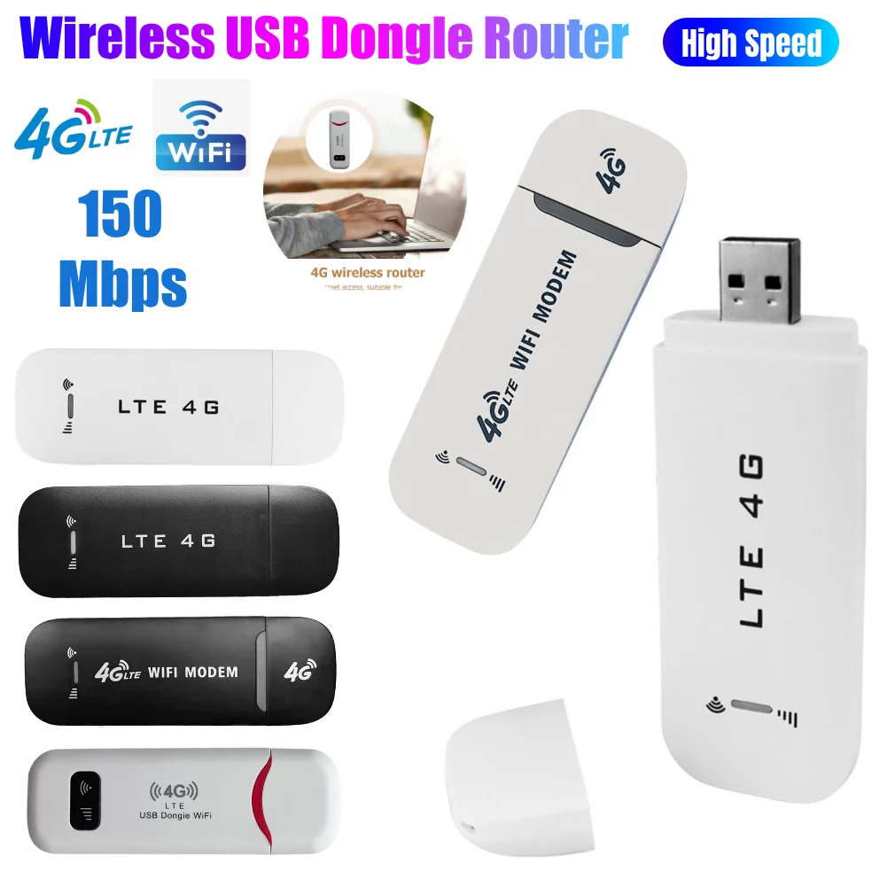 4G LTE Wireless WiFi Router USB Dongle 150Mbps Mobile Broadband Pocket ...