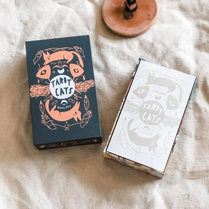 Tarot Cats a 78 Card Cat Fan Tarot Original Size Deck Oracle Deck Gold ...