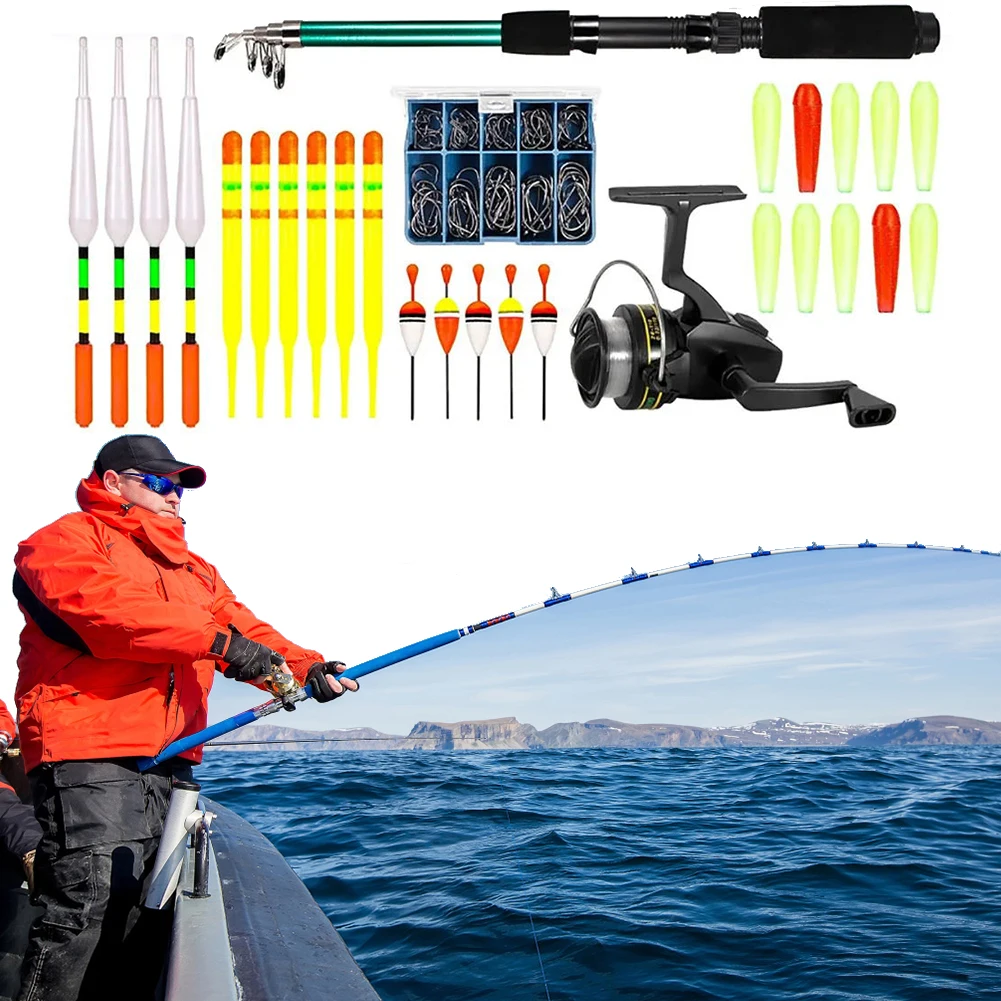 127-PCS-Fishing-Tackle-Set-Telescopic-Fishing-Rod-Pole-Sea-Rod-Set-with ...