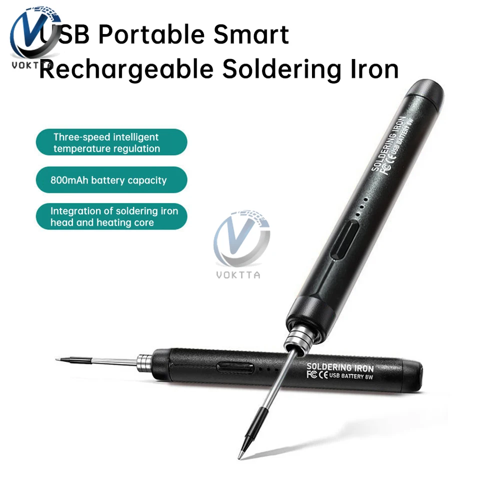 Portable Soldering Iron 5V 8W USB Mini Portable Wireless Rechargeable ...