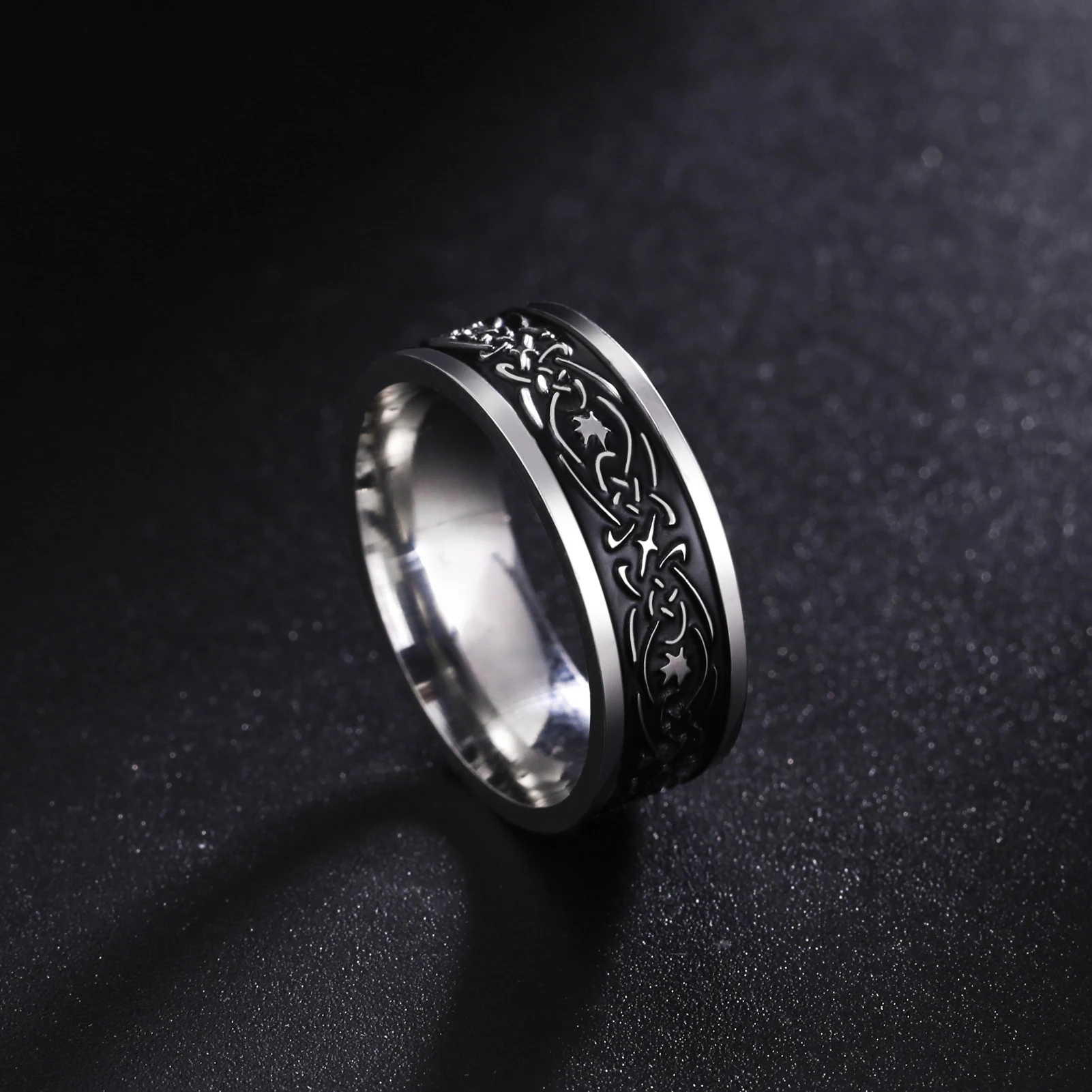 HIPEE-Viking-Style-Winding-Celtic-Knot-Carving-Ring-Stainless-Steel ...