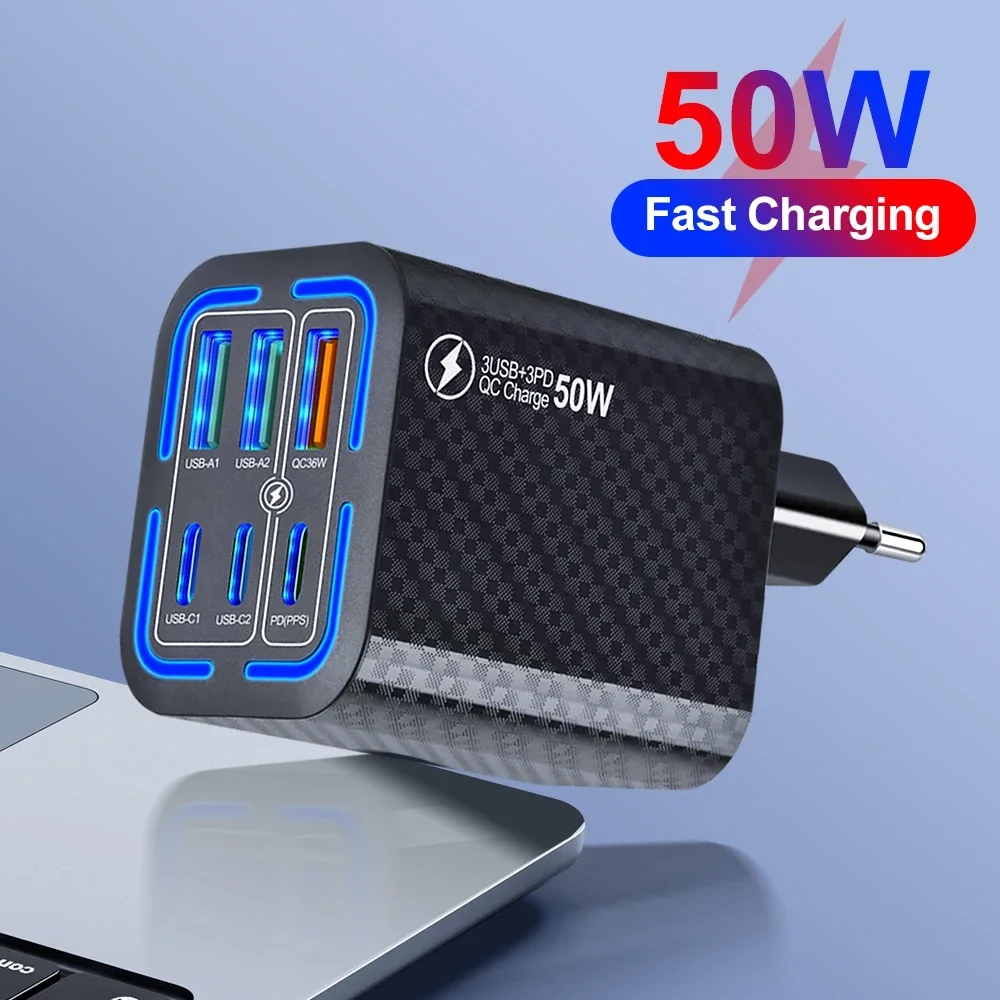 50W-Charger-PD-USB-Fast-Charging-Adapter-USB-HUB-Mobile-Phone-Type-C ...