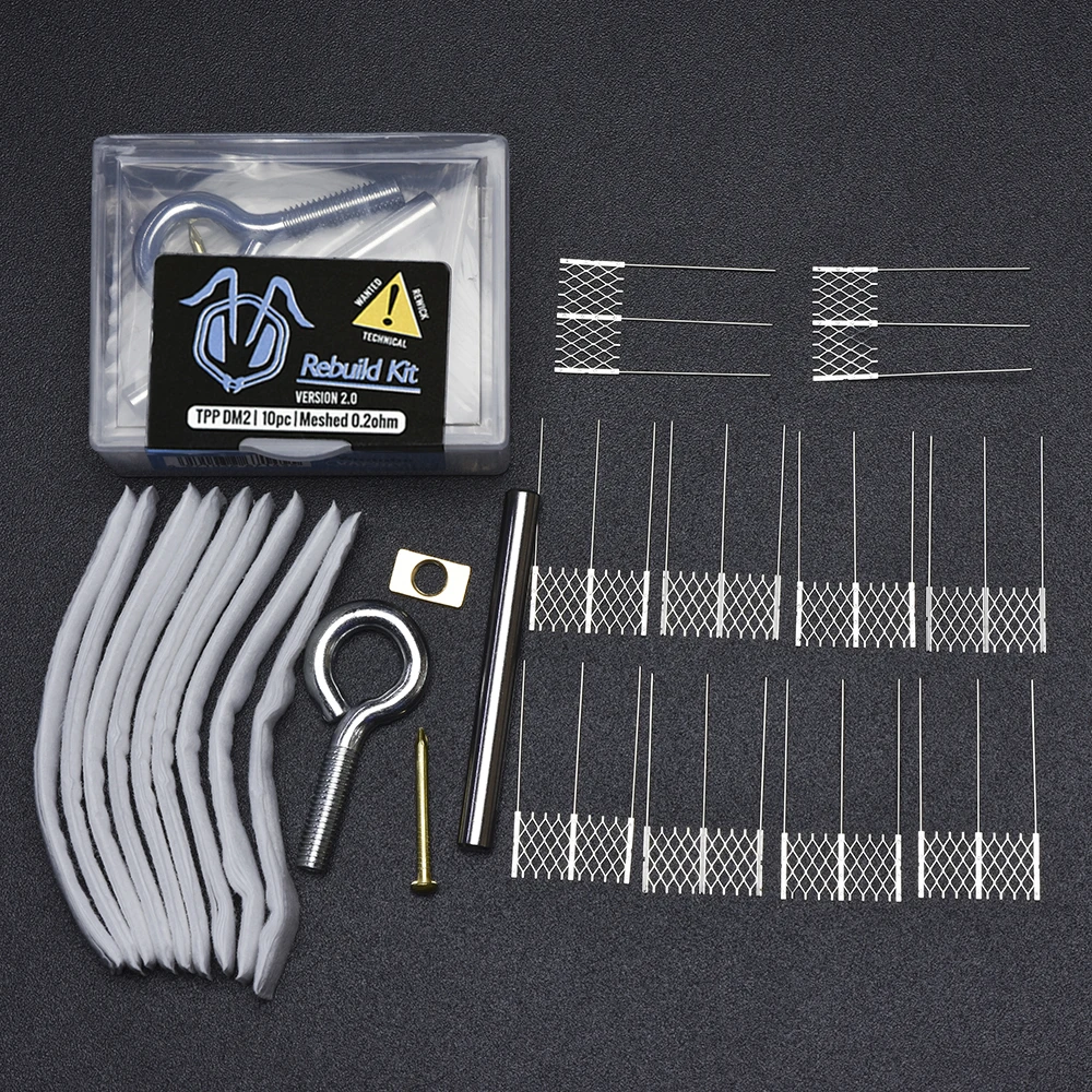 NEW-10pcs-pack-VAPJOY-DIY-Rebuild-Kit-TPP-DM2-Mesh-Coil-0-2ohm-for-All ...