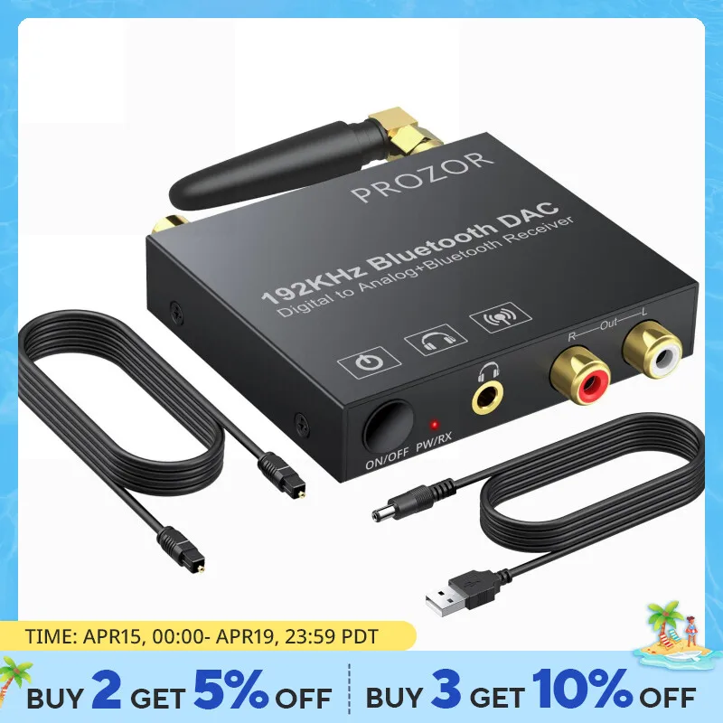 Prozor-192khz-Digital-To-Analog-Audio-Converter-With-Bluetooth-5-0 ...