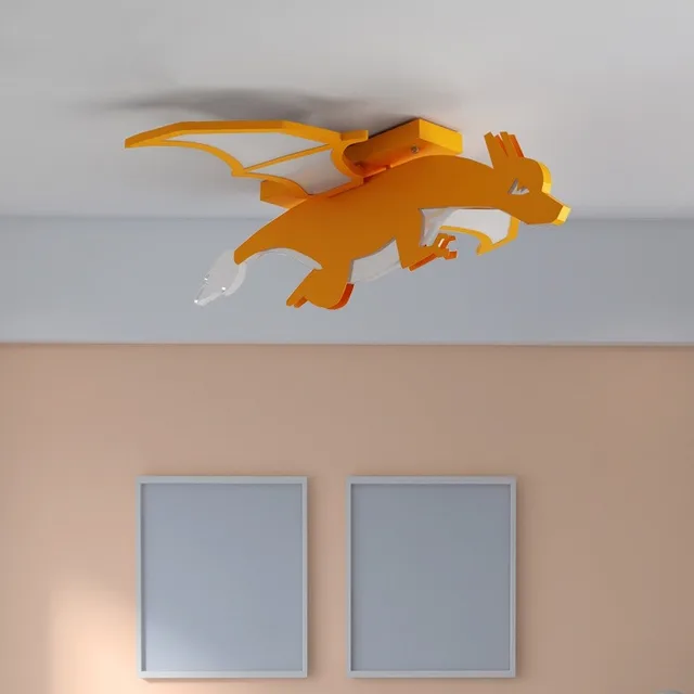 Gyermekszoba Led Mennyezeti Lámpa Charizard Dinoszaurusz Rajzfilm ...