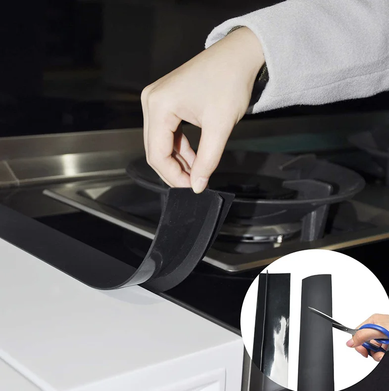 Silicone Stove Counter Gap Cover Oven Guard Spill Seal Slit Filler ...