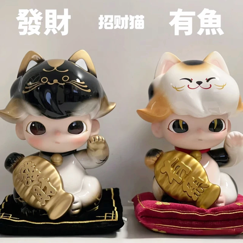 400-Dimoo-Lucky-Cat-Cute-Figure-Toy-Good-Fortune-Hold-Fish-in-Hand ...