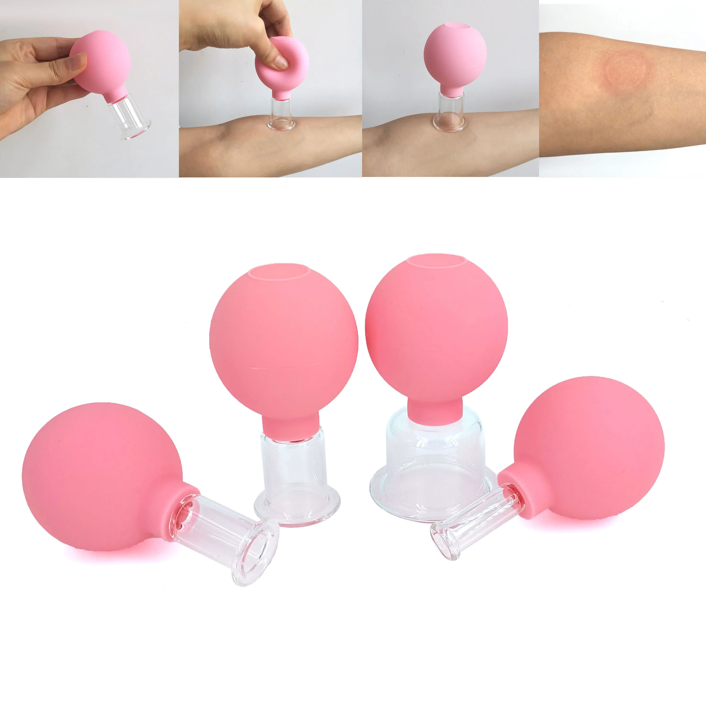 Rubber Massage Body Cups Vacuum Cupping Glasses Face Skin Lifting Body ...