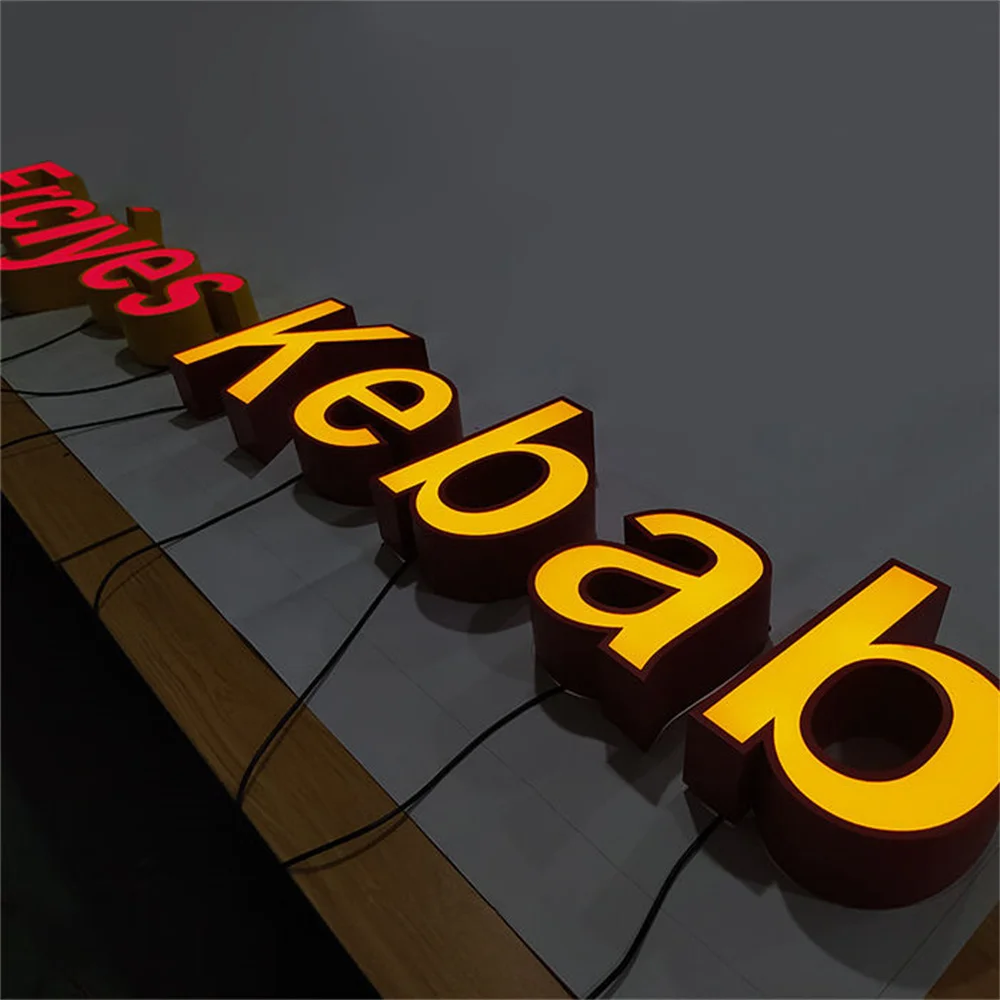 High Quality Waterproof Front Lit Store Shop 3D Restaurant Led Sign ...