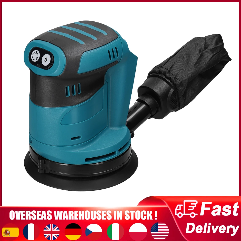 125mm Electric Orbital Sander Wood Metal Grinder Polisher Waxing ...