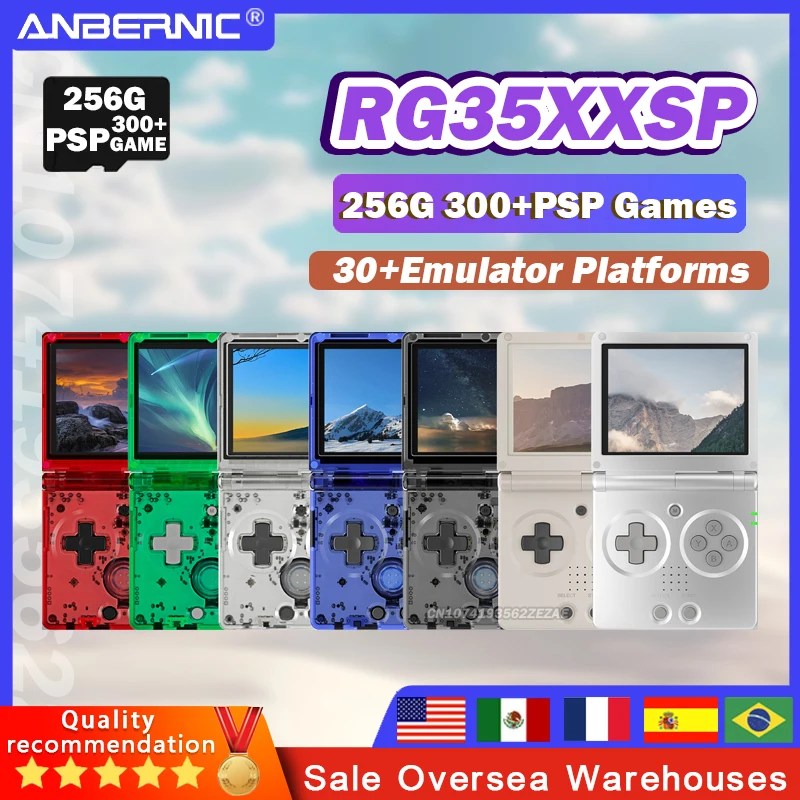ANBERNIC RG35XXSP Flip Handheld Game Consoles Linux Retro Video Game ...