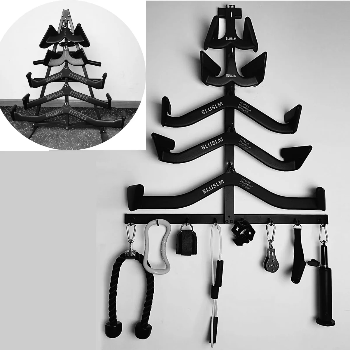 Detachable-Floor-Wall-Style-Fitness-Equipment-Accessories-Handle ...