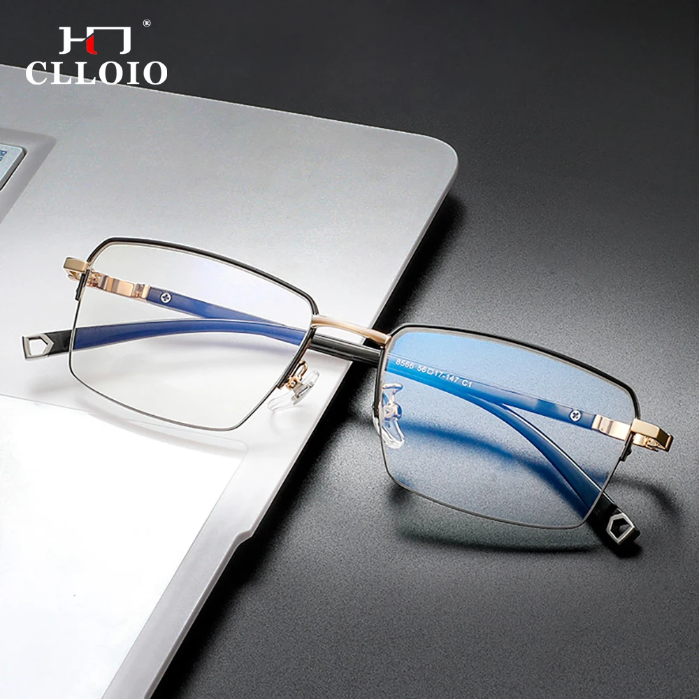 CLLOIO-Ultralight-Titanium-Men-Business-Glasses-Frame-Anti-Blue-Ray ...