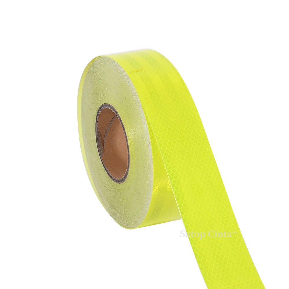 5CMx10m Adhesive Reflective Tape Waterproof Fluorescent Yellow Reflect ...