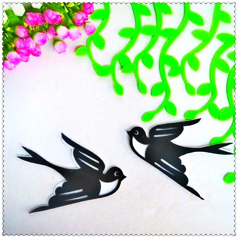 Swallow-Wicker-Non-Woven-Felt-Fabric-Package-DIY-Kindergarten-Bird-Wall ...