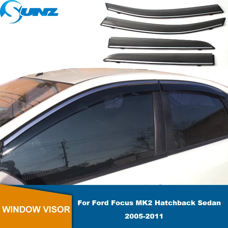 Car Side Window Deflector For Ford Focus MK2 Hatchback Sedan 2005 2006 ...