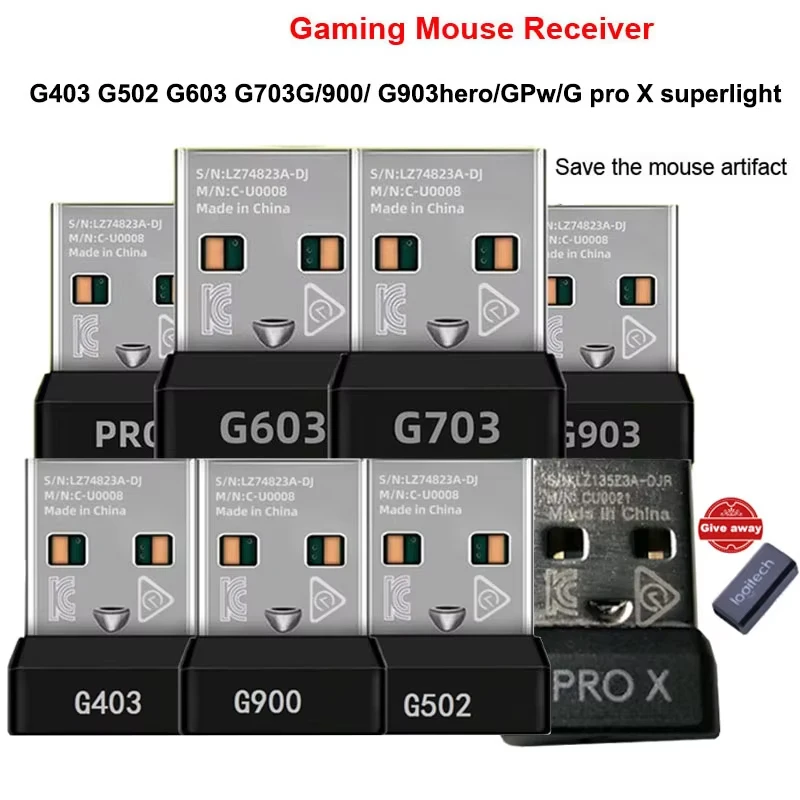 For compatible Wireless Mouse Receiver Adapter G Series G403 G502 G603 ...