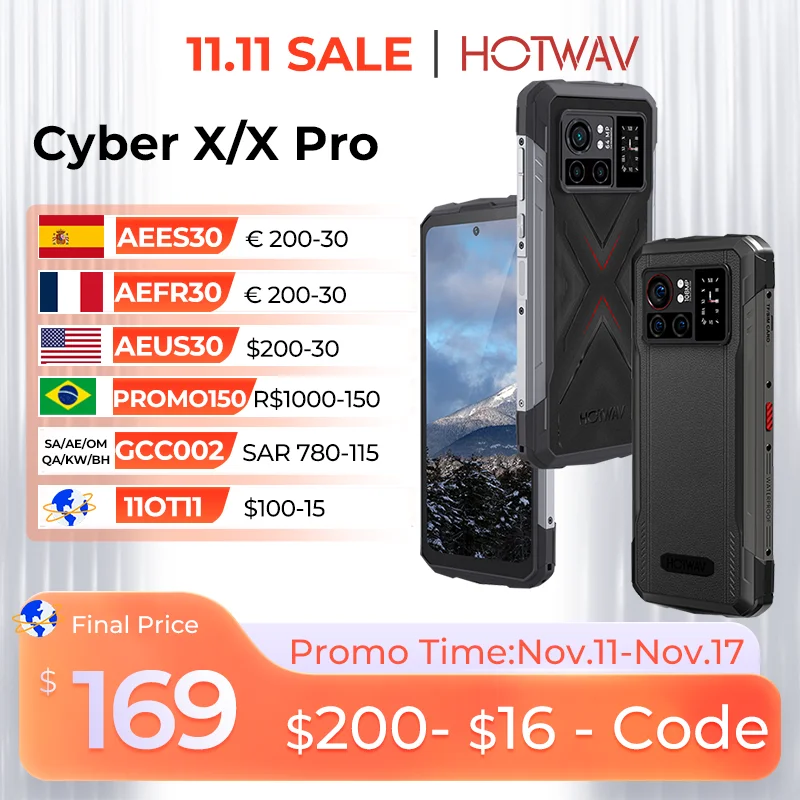 Global-Version-HOTWAV-Cyber-X-Pro-Newest-Rugged-Phone-6-78-FHD-90Hz ...