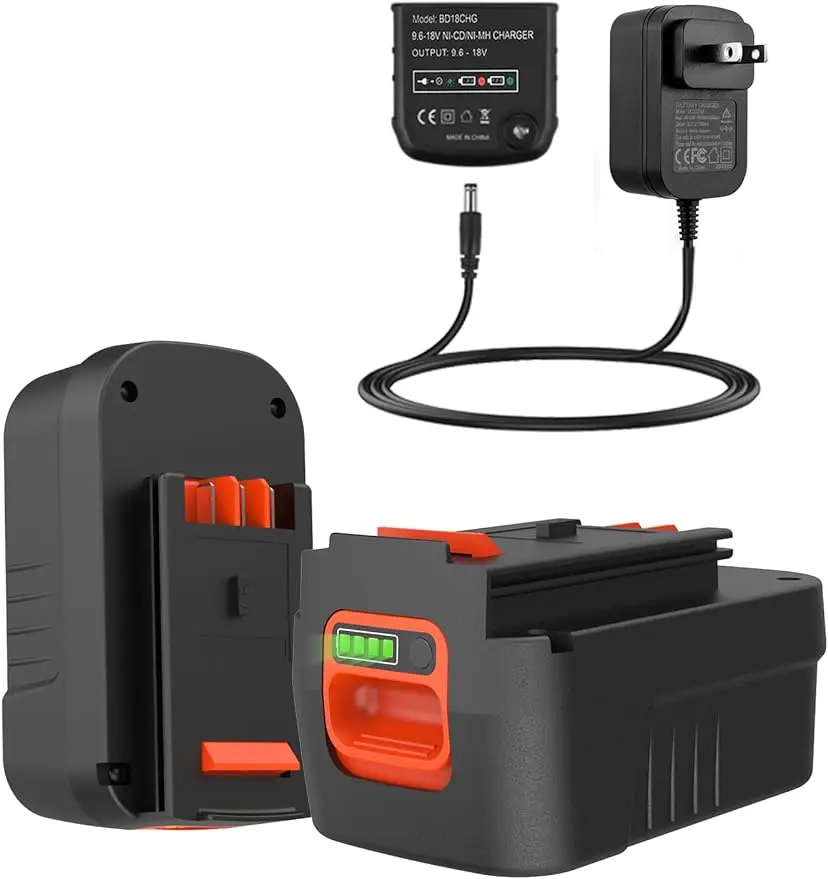 2Pack-5-0Ah-18V-Lithium-Battery-HPB18-Replacement-for-Black-and-Decker ...