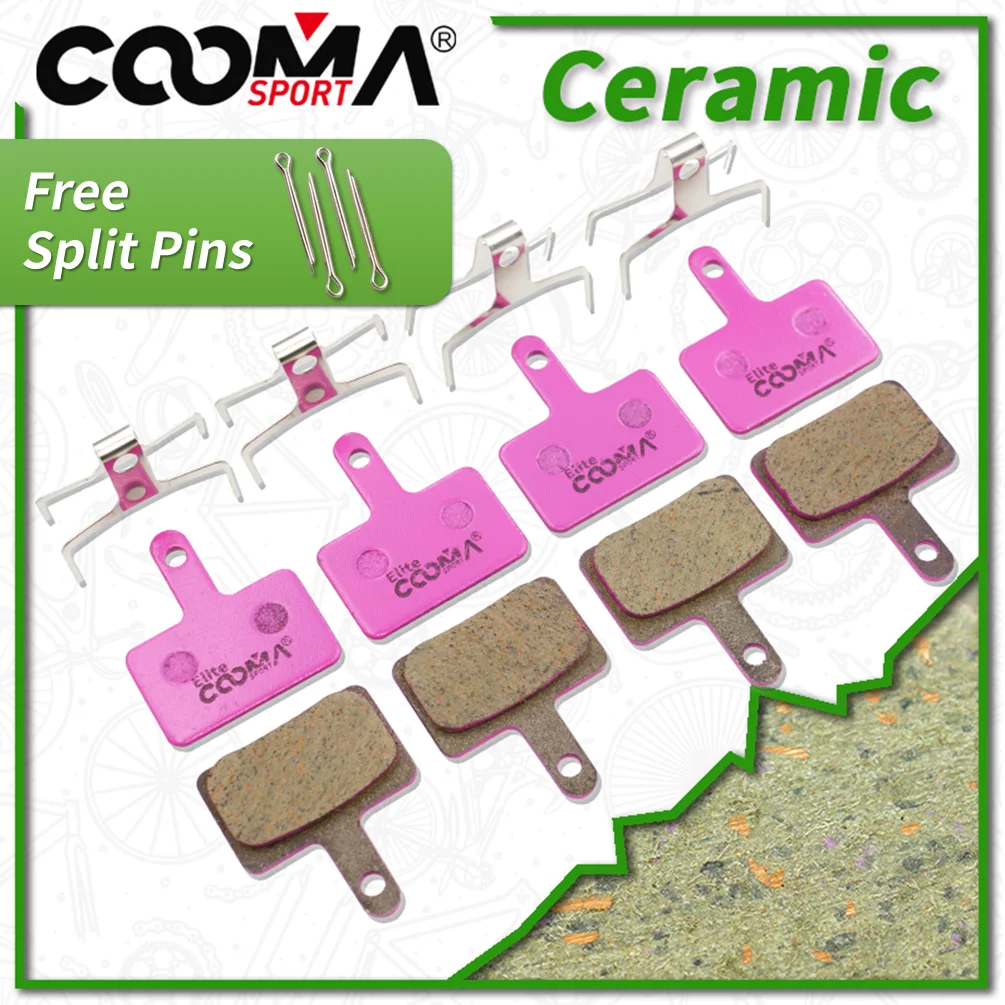 4 Pairs Ceramic Disc Brake Pads for Shimano B01S B05S M05, MT200 MT400 ...