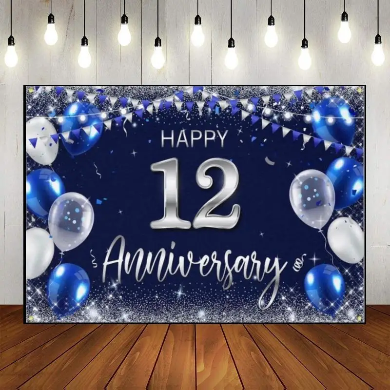 Happy-12th-Birthday-Green-Screen-Background-Balloon-Custom-Backdrop ...